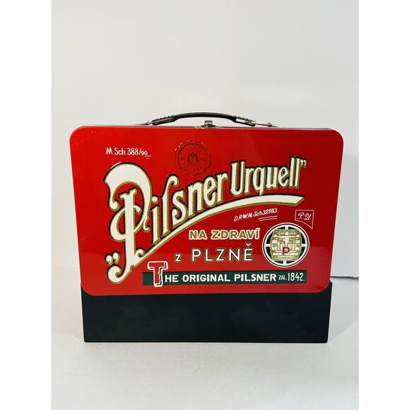 Pilsner Urquell | Wall Decor | Pilsner Urquell Beer Red Metal Tin Lunch ...